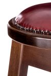Turned Leg Bar Stool, Studded Seat - Monaghan Bros