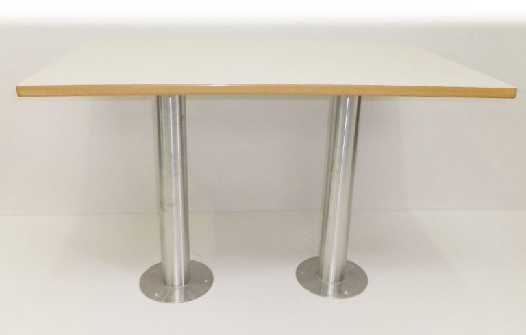 Stainless Steel 2 Pod Table, Fixed to Floor - Monaghan Bros